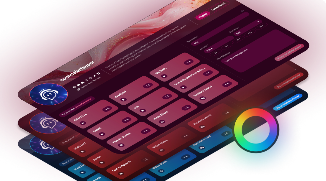 Livestream Tipping Page powered by Sound Alerts